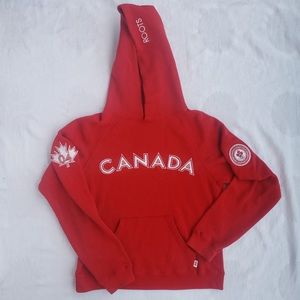 Roots | Tops | Roots Canada Bright Red White Pullover Hoodie | Poshmark